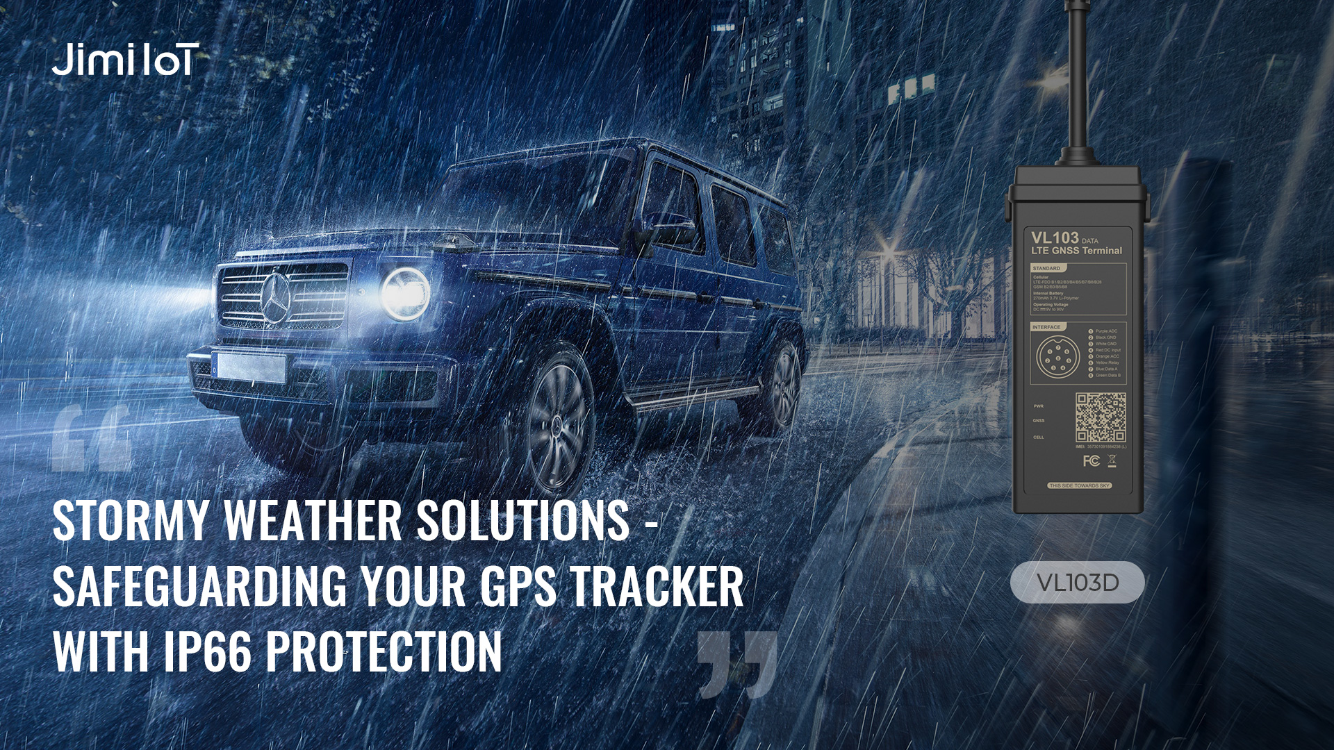 Stormy Weather Solutions - Safeguarding Your GPS Tracker with IP66 Protection - Jimi IoT